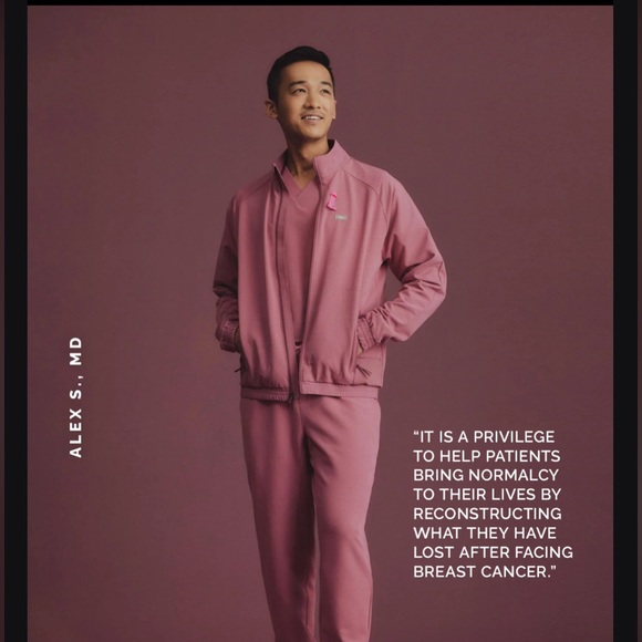 Figs | Jackets & Coats | Mens Cobaki Pink Breast Cancer Jacket | Poshmark